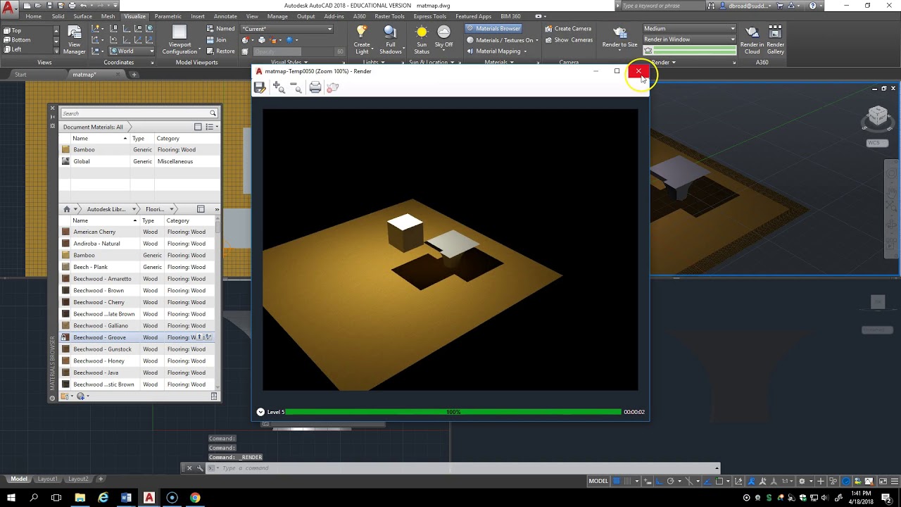 AutoCAD Distant and Point Lights - YouTube