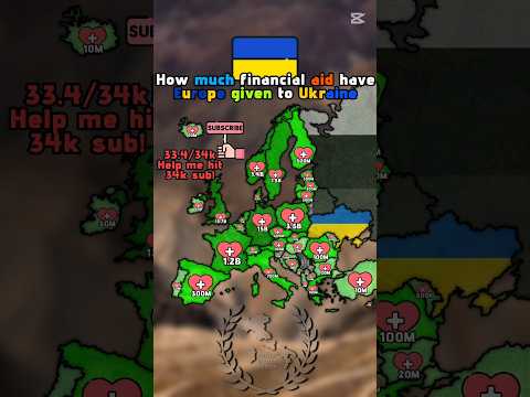 How much financial aid have Europe given to Ukraine   #mapping credit to @ÉireMapping