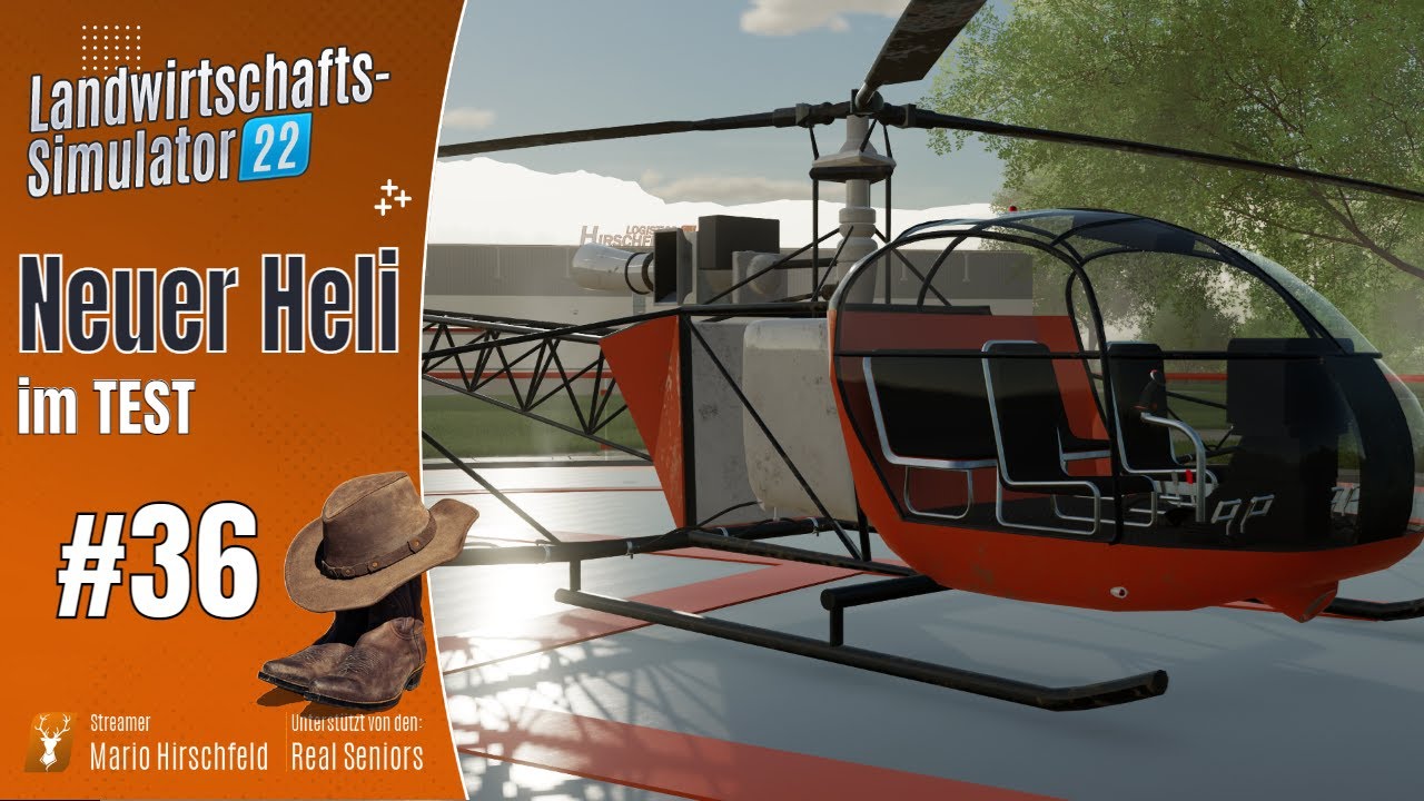LS22 Hof Hirschfeld #36 / Bewährt sich der neue Helikopter? - YouTube