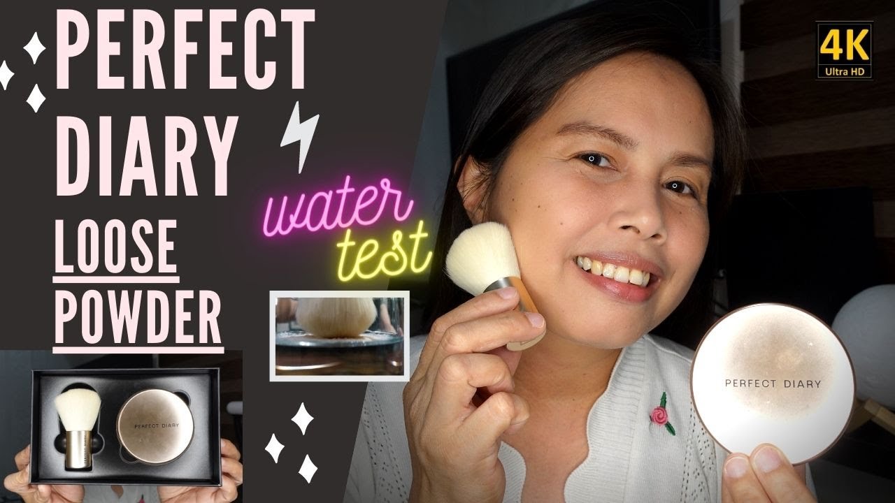 Perfect Diary Loose Powder | Water Test | Unboxing | Quick Review - YouTube