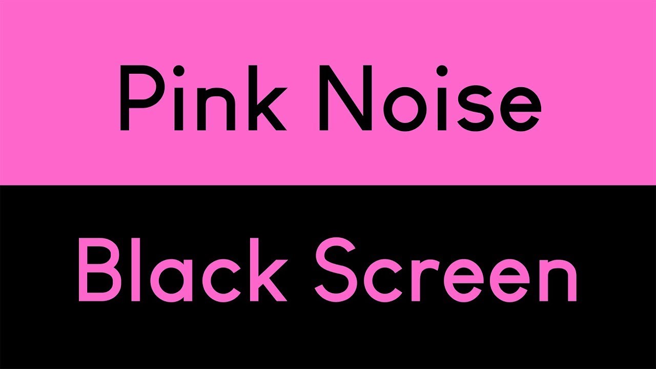 10 Hours of Pink Noise Sound | Black Screen | Ideal for Relaxing Sleep ...