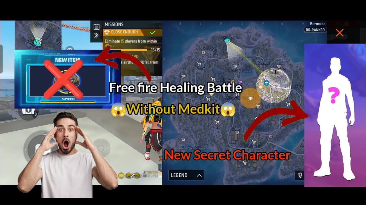 Free Fire Healing Battle Last Zone Without Medkit II FF Tips And Tricks ...