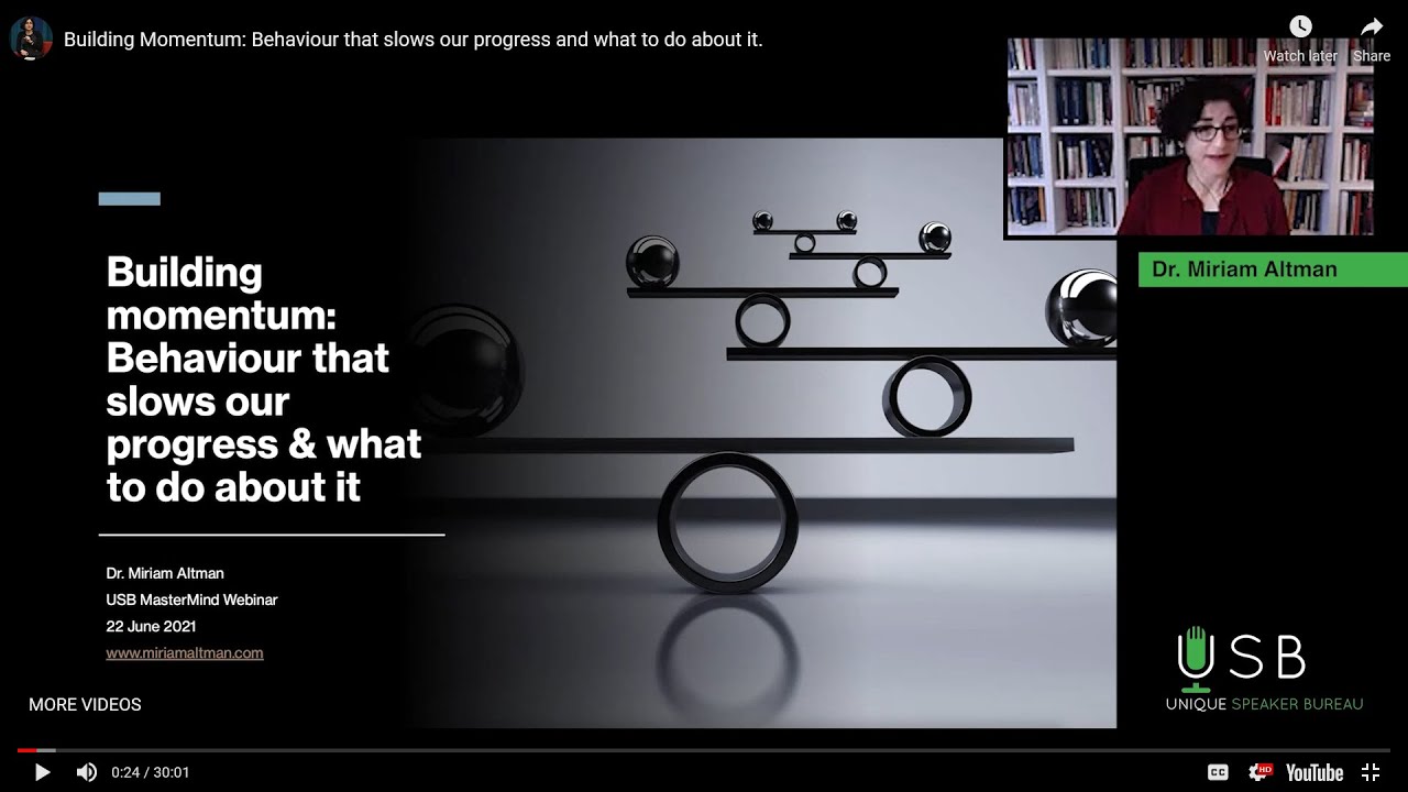 Building Momentum: Behaviour that slows our progress and what to do ...