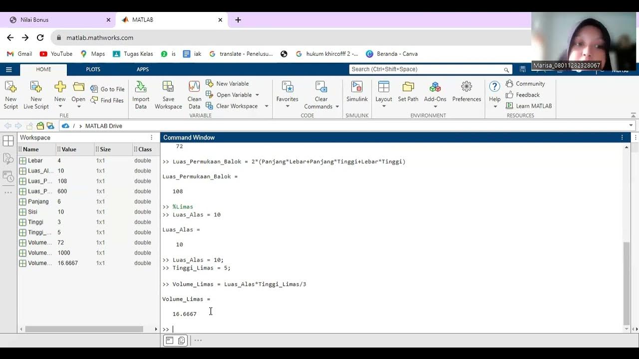 Bab 8 Matlab | Menghitung Bangun Ruang - YouTube