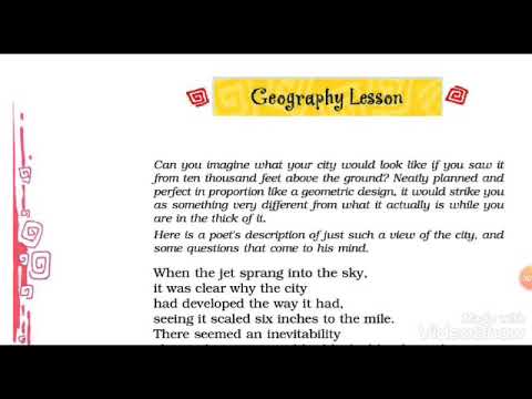 AIA Class 8 English Ch 2 Geography Lesson (Poem) - YouTube