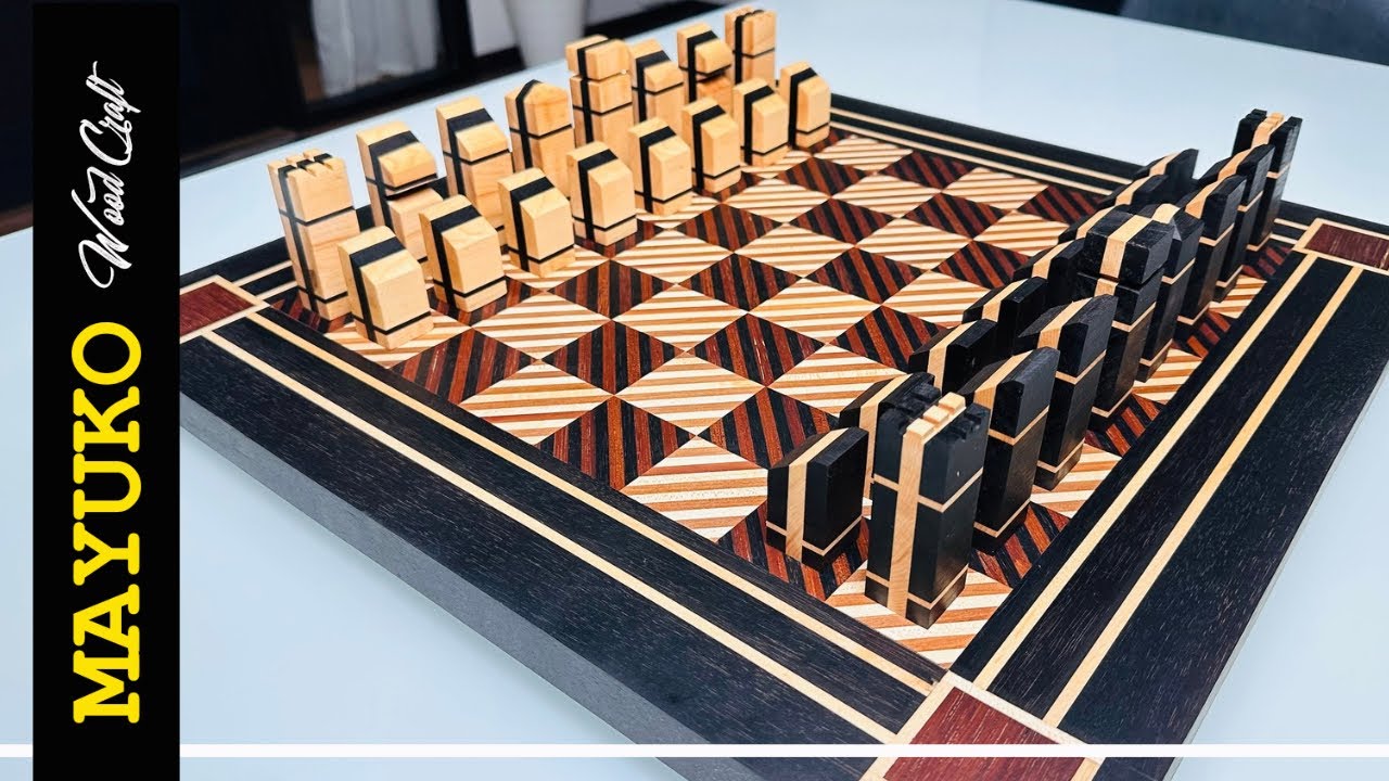 How to Make an Elegant Wooden Chessboard – DIY Chessboard - YouTube