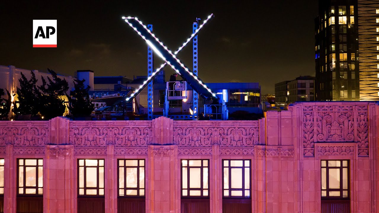 'X' off building that was Twitter's San Francisco HQ - YouTube