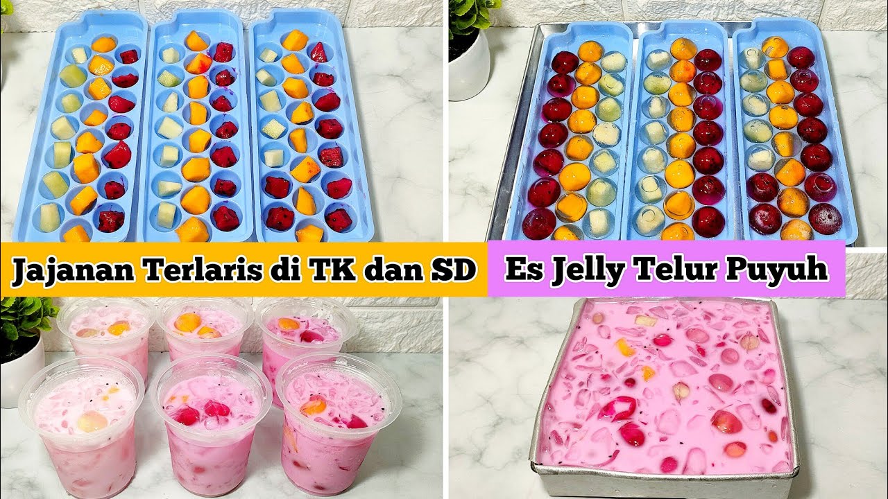 JAJANAN KESUKAAN ANAK ANAK TK DAN SD ‼️IDE JUALAN MODAL KECIL UNTUNG BESAR ES JELLY TELUR PUYUH ...