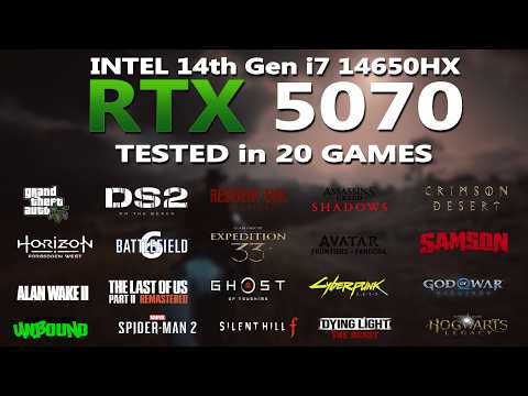 RTX 5070 Laptop Beast?! 😱 ASUS TUF F16 Gaming Benchmark ( Intel i7-14650HX) | Tested in 20 Games |