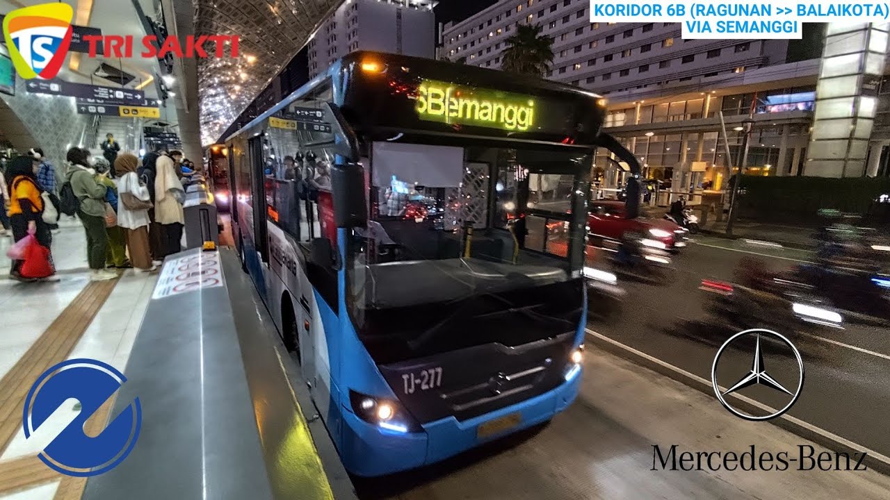 🔵[TRIP] TransJakarta Mercedes-Benz OH-1526 NG Trisakti Transliner (TJ ...