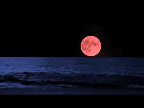 Red Moon night sea royalty background videos loops HD footage - YouTube
