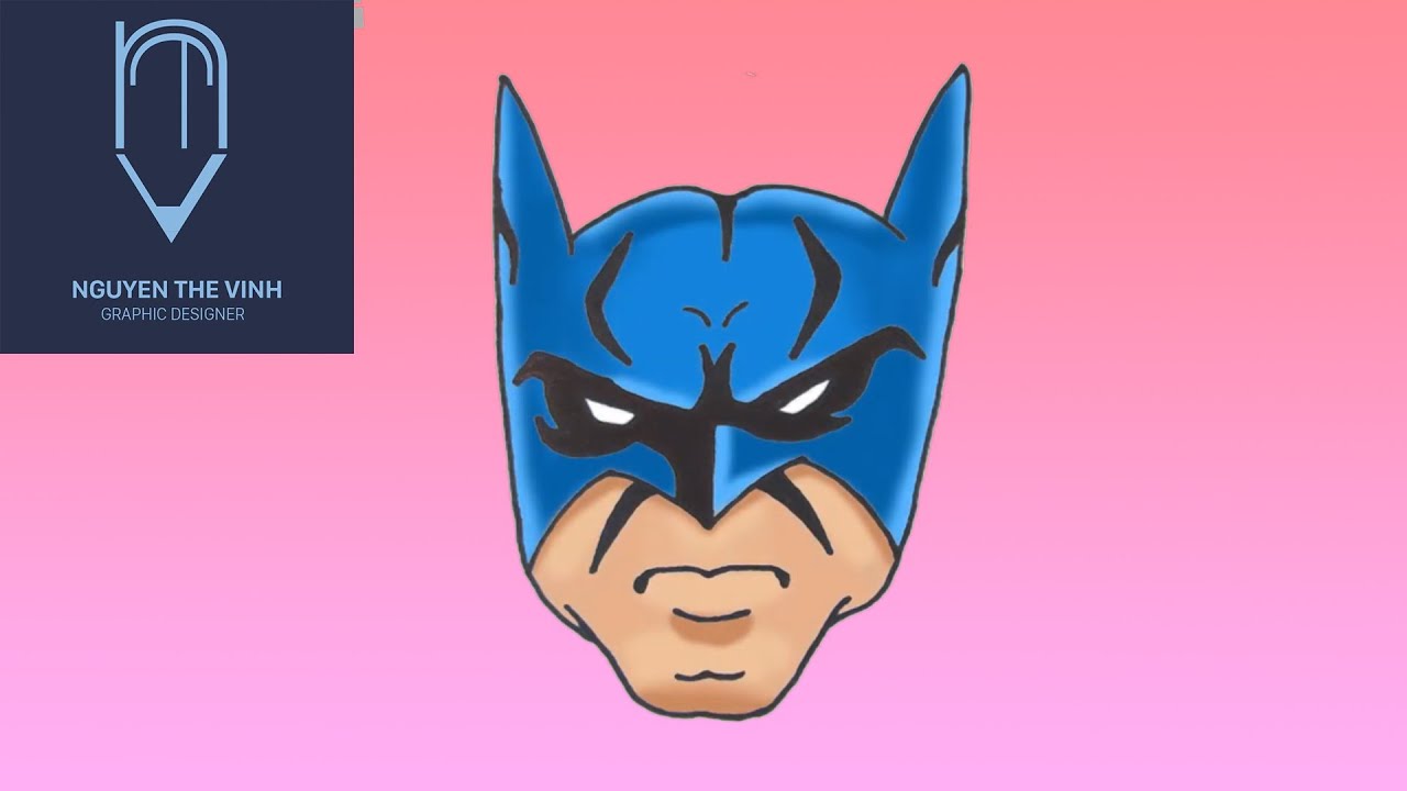 How to draw Batman Face | Batman Face Drawing Tutorial - YouTube