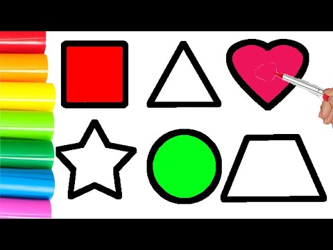 Bolalar uchun shakllar rasm chizish | Рисование фигур для детей ...