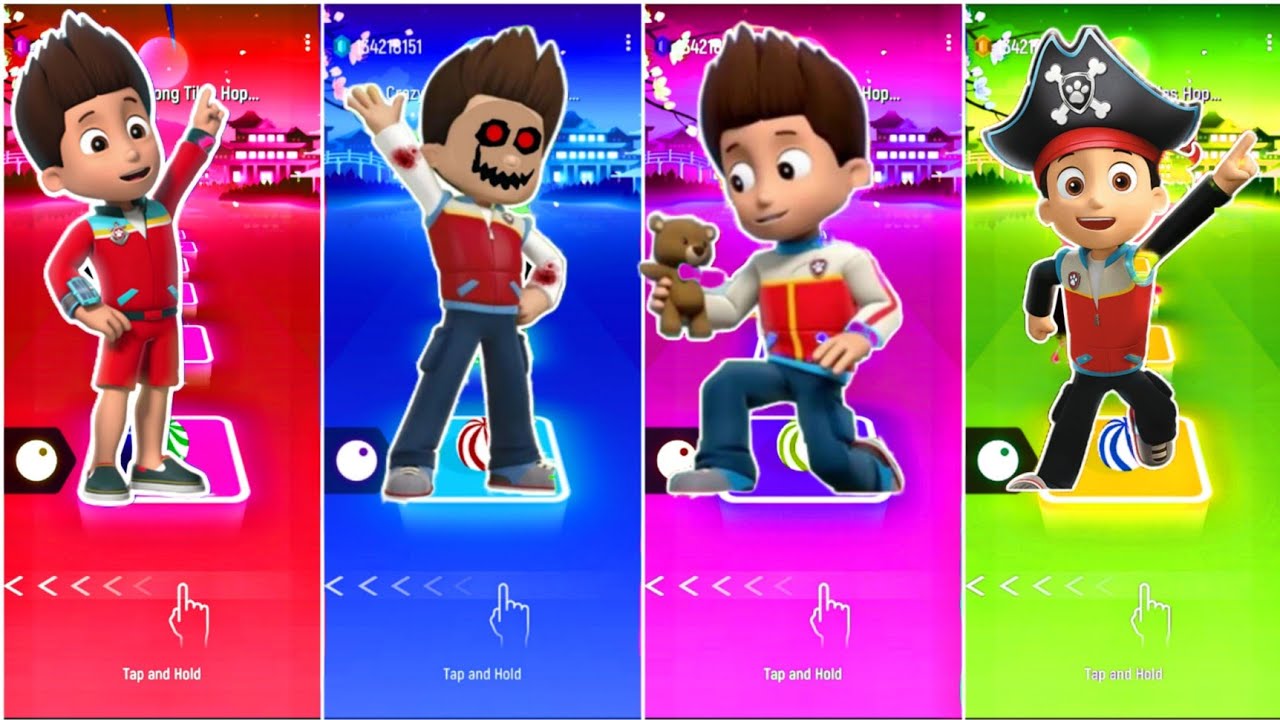 Ryder Ultimate Rescues - Ryder 🆚 Ryder 🆚 Ryder 🆚 Ryder 🎶🎶 Tiles Hop EDM ...