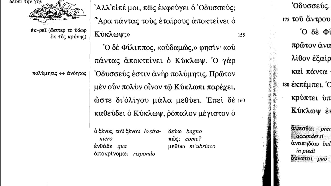 Odysseus and the Cyclops, part 2 (Italian Athenaze, ch. 7) - YouTube
