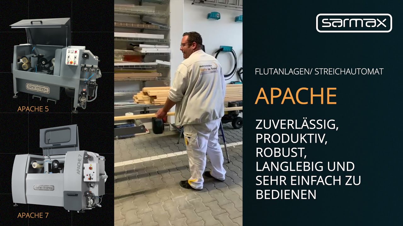 Flutanlage / Streichmaschine SARMAX APACHE 5 - YouTube