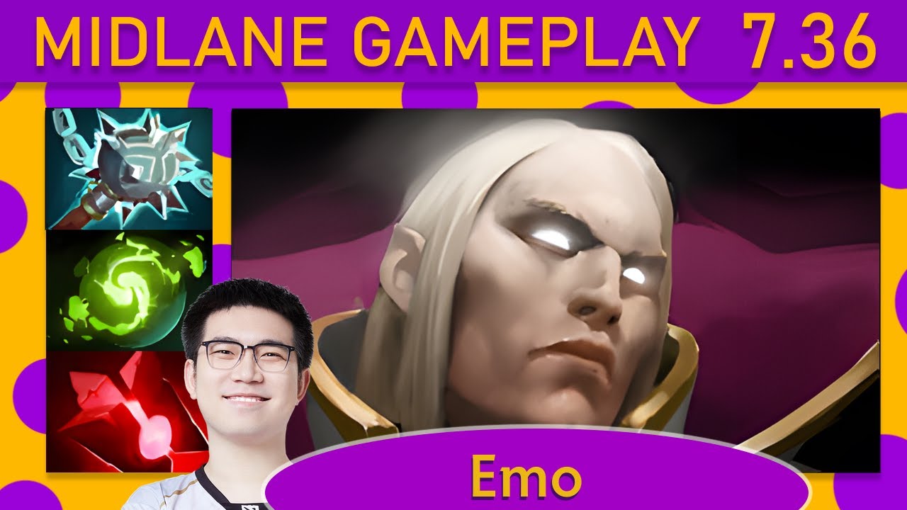 New Patch 7.36! Emo Invoker |16/2/23 - 90%| Mid Gameplay - Dota 2 Top MMR - YouTube