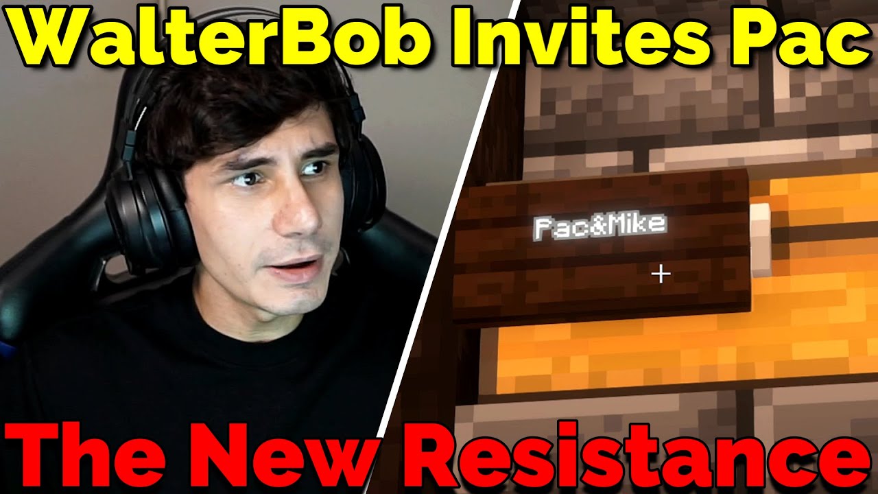 WalterBob Invites Pac to The Resistance on QSMP Minecraft - YouTube