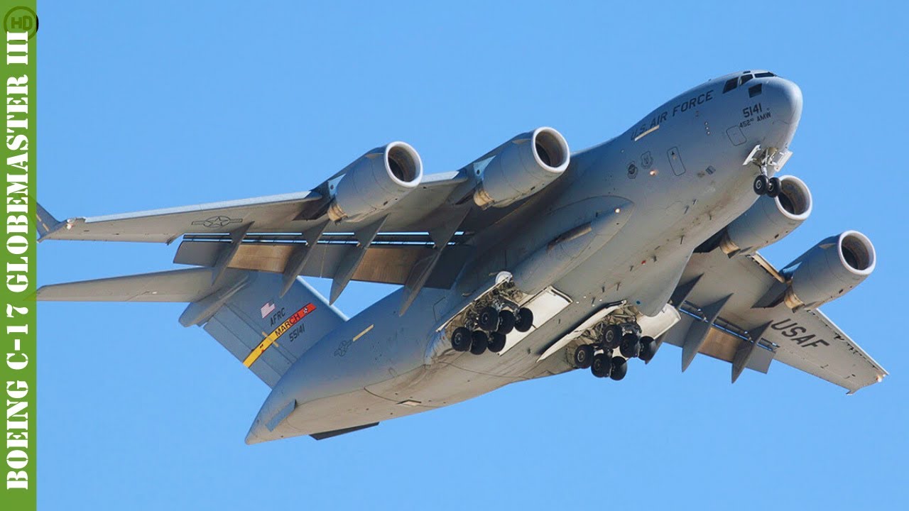 Boeing C-17 Globemaster III - military transport aircraft - HD - YouTube