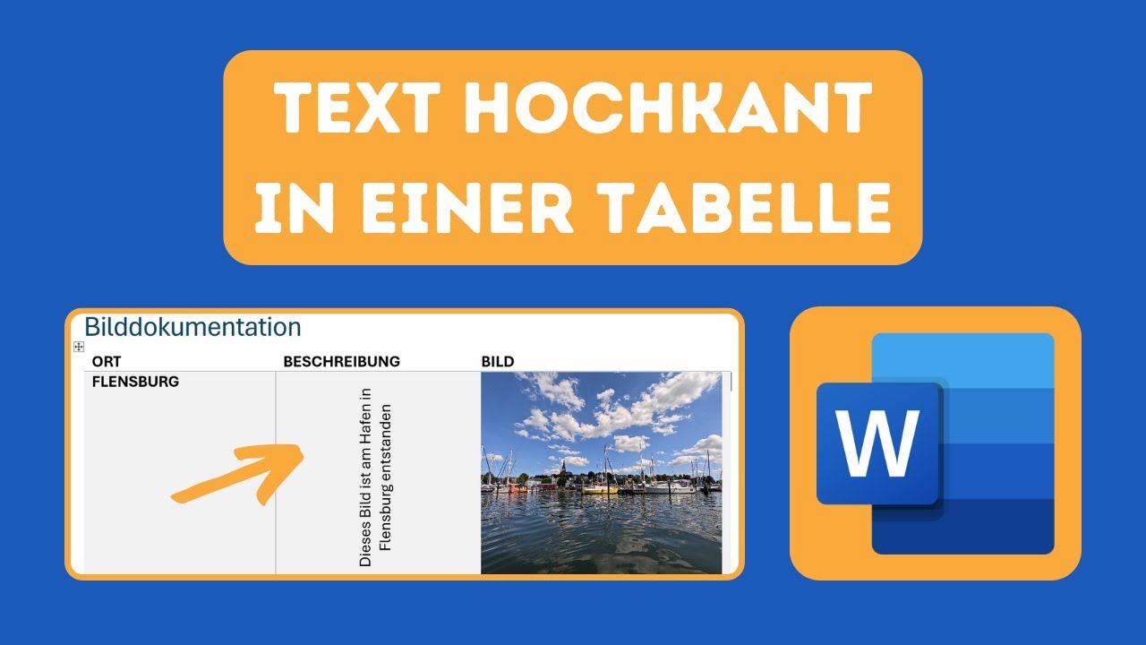 Microsoft Word: Text hochkant in einer Tabelle ausrichten - YouTube