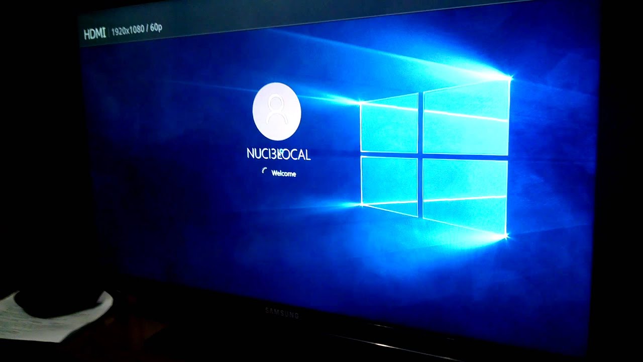 NUC intel i3 boot windows 10 4gb SSD 30gb - YouTube
