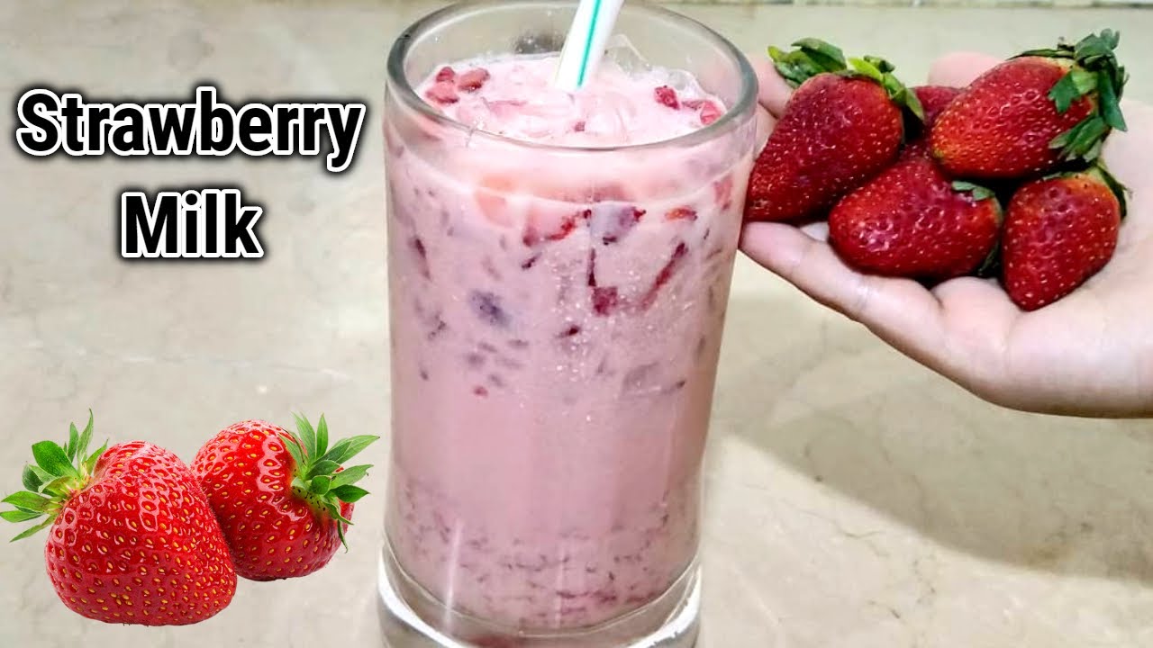 Strawberry Milk Recipe | Tasty and Easy Strawberry milk - YouTube