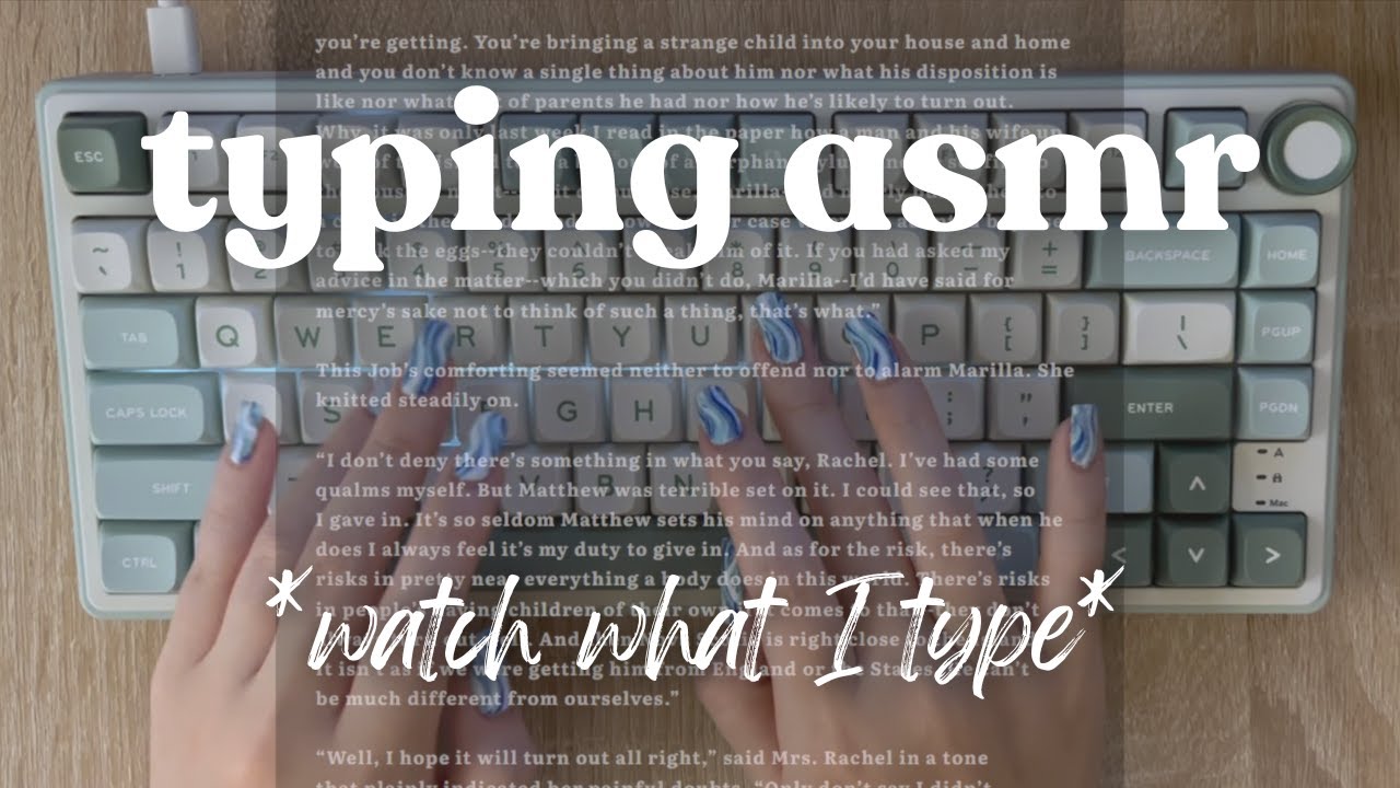 Typing With Text Overlay - Watch Me Type - 85 WPM - 15 Min Of Soft ...