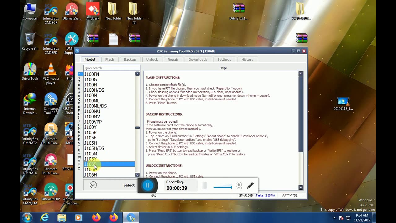 Samsung j106b Frp Bypass Z3X Box - YouTube