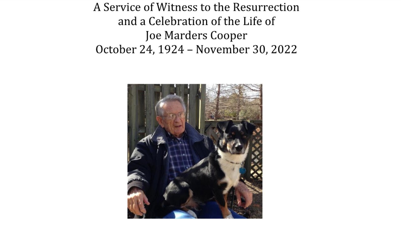 Dr. Joe Cooper Funeral Service - YouTube