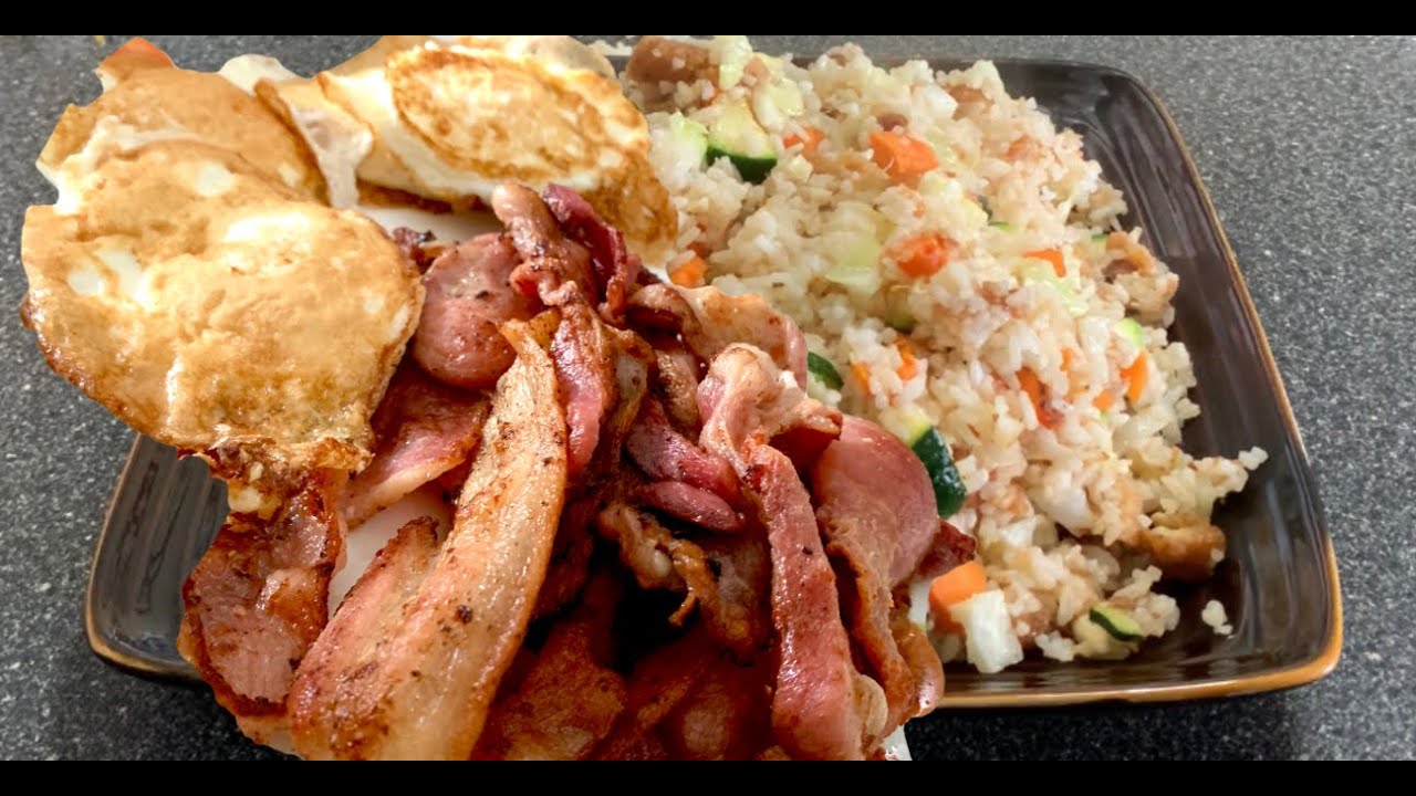 VLOG 19 BACSILOG BREAKFAST bacon sinangag itlog - YouTube