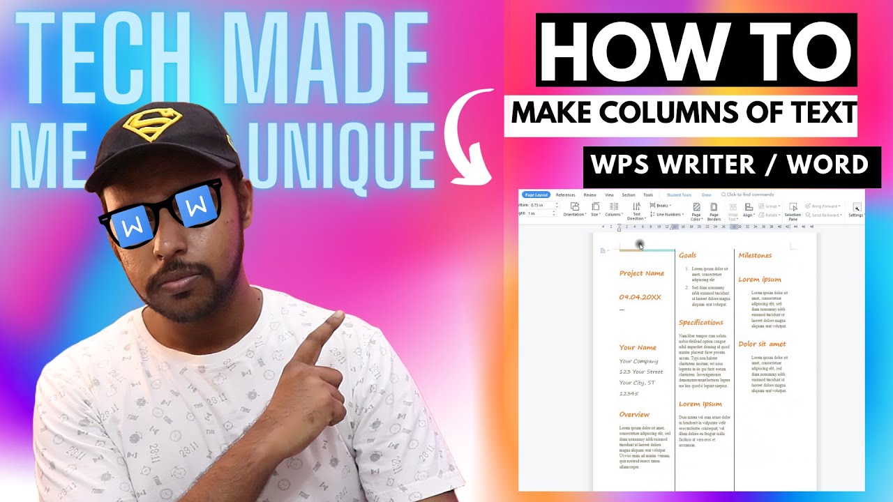 How To Make 3 Columns In Wps Office Writer 2 Columns In Wps Office How To Make 3 Columns In Wps Office Writer 2 Columns In Wps Office