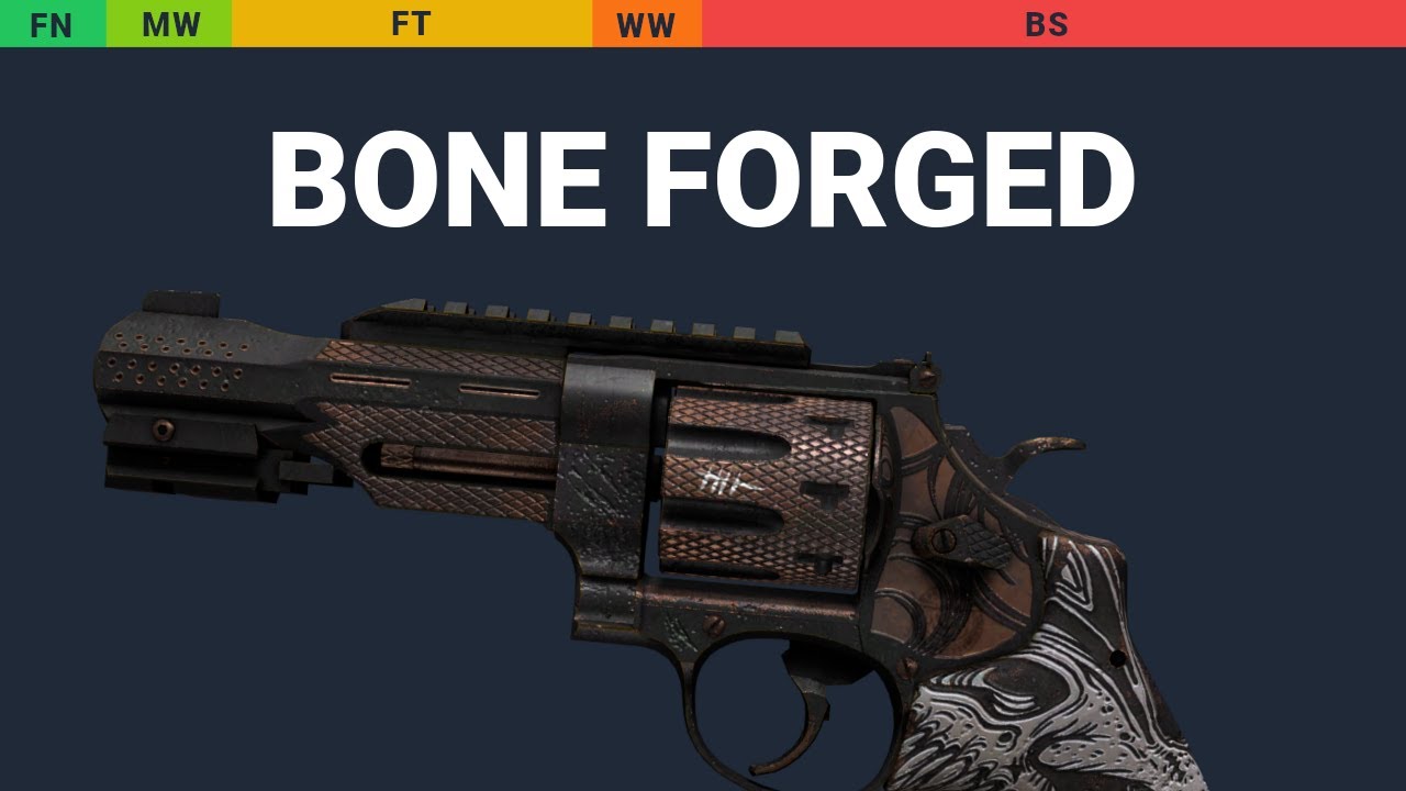 R8 Revolver Bone Forged - Skin Float And Wear Preview - YouTube