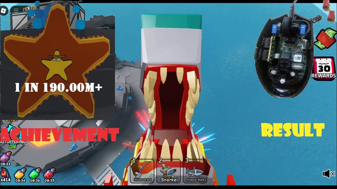 Roblox | Go Fishing | The ending after catching the Star Starfish - YouTube