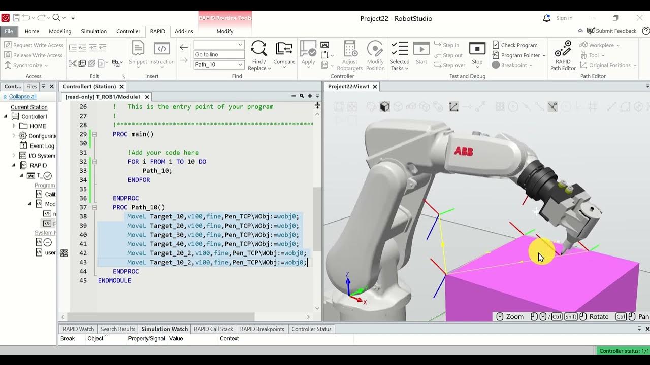 How to Program ABB Robots to Follow a Path - Tutorial Link Provided ...