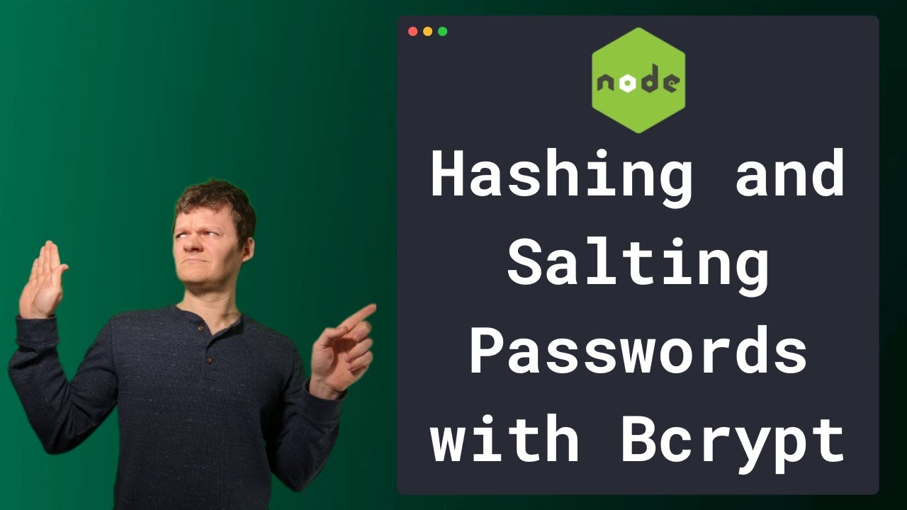 Node Password Hashing with bcrypt - YouTube