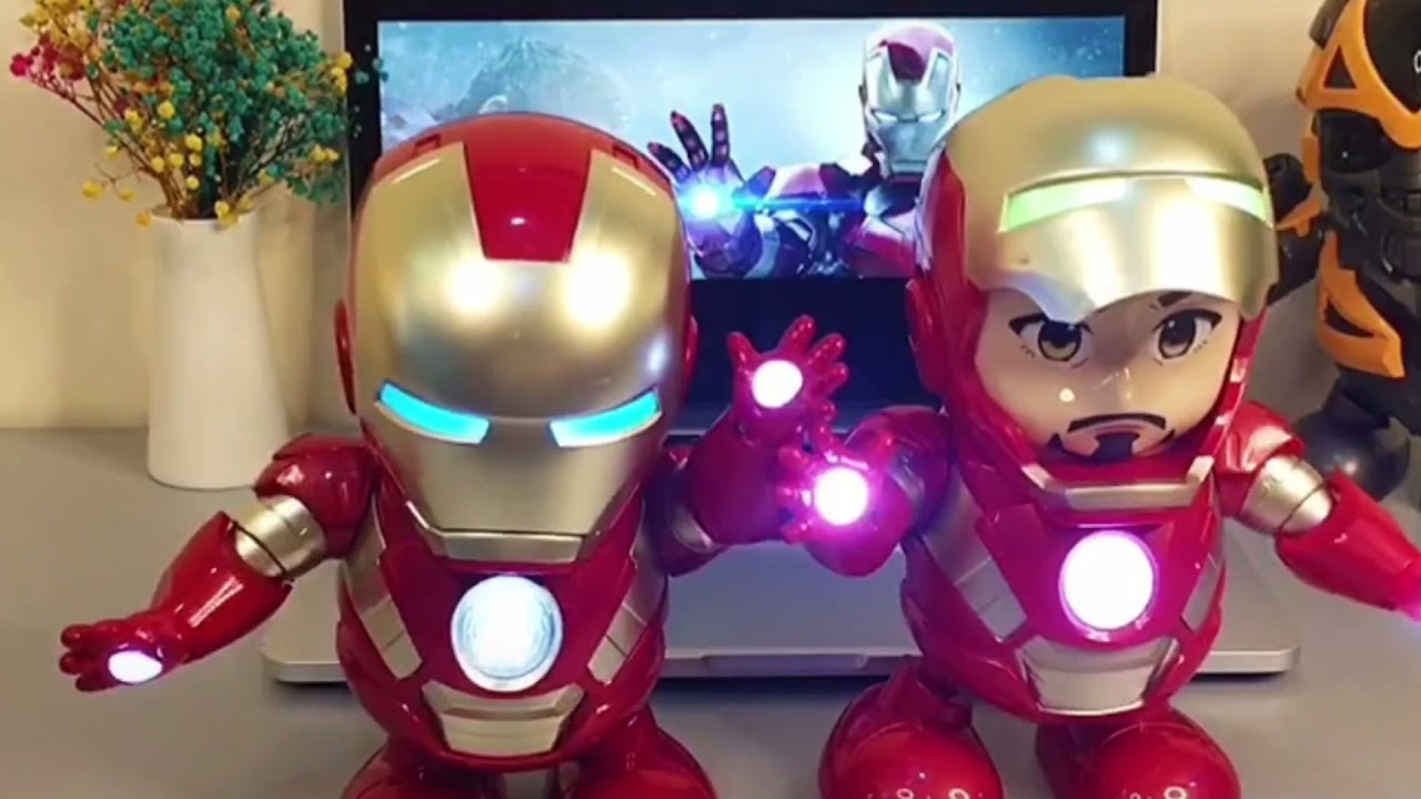 2021FUNNY TOY, Iron Man Dance Hero Toys, Dancing Robot with Light Music ...