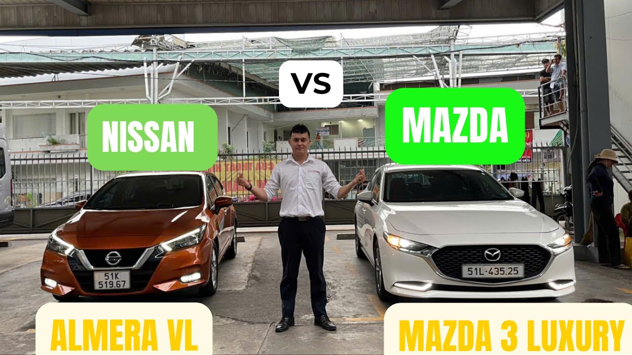 So sánh chi tiết NISSAN ALMERA VL với MAZDA 3 LUXURY | Anh Bán Xe Ngon ...