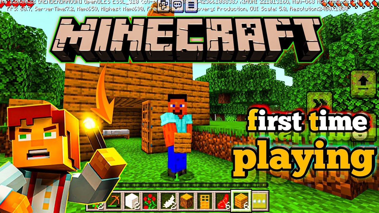 Playing Minecraft for the First Time || Minecraft Gameplay #1 - YouTube
