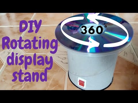 DIY rotating display stand | how to make rotating display table at home - YouTube