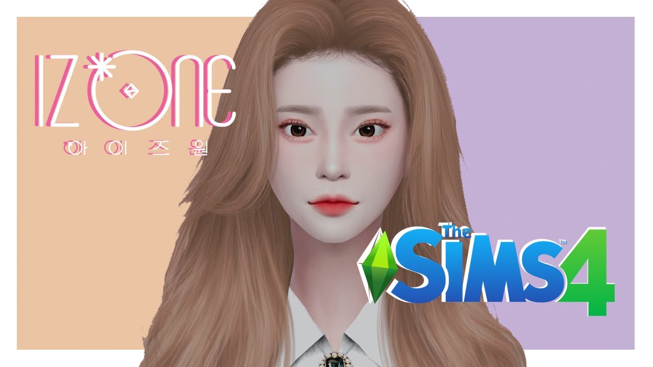 IZ*ONE Kim Minju Sims 4 DOWNLOAD 아이즈원 김민주 심즈4 만들기 - YouTube