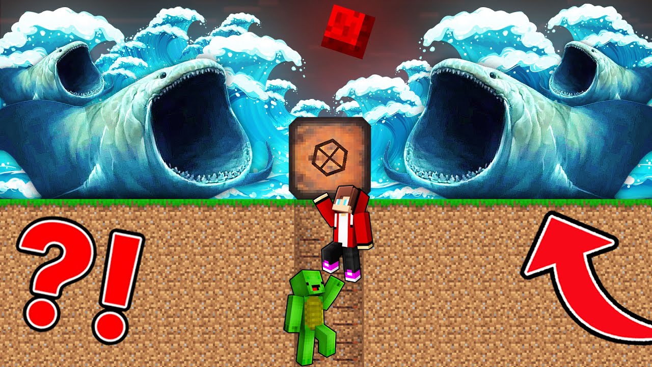 BLOOP SEA MONSTERS vs Doomsday Bunker of JJ and Mikey in Minecraft ...