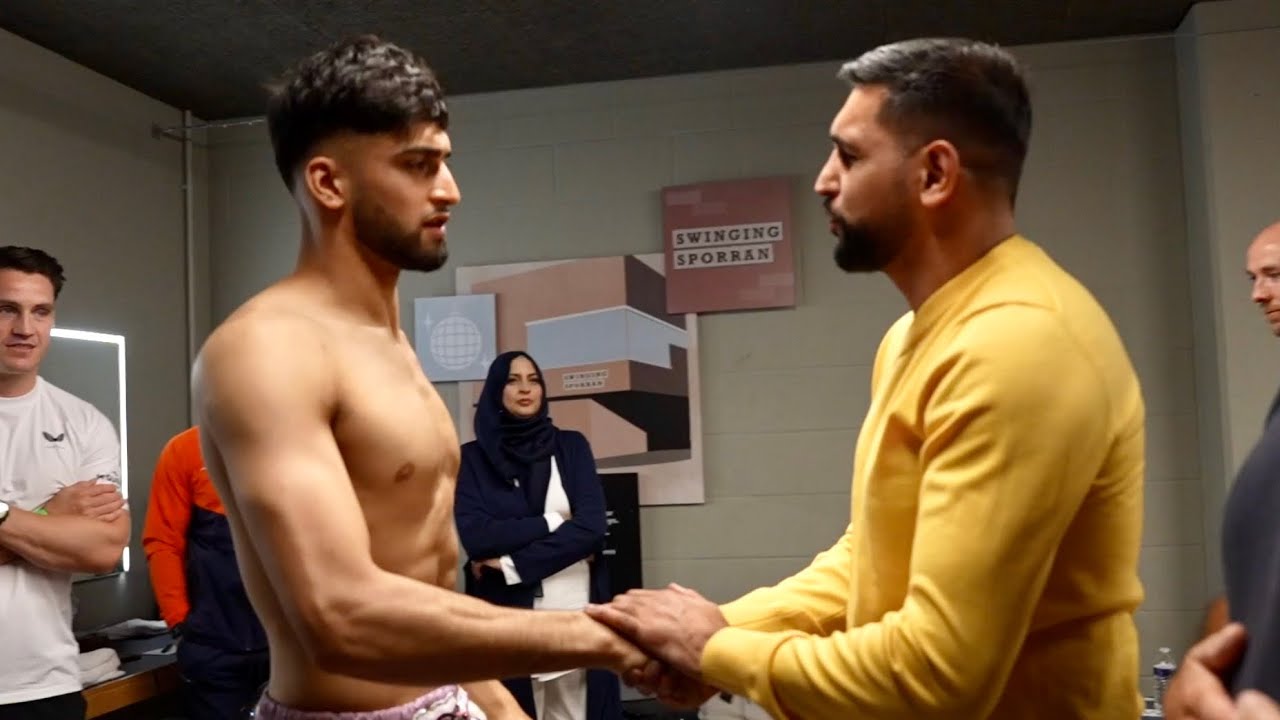 Amir Khan ADVICE to Adam Azim MOMENTS BEFORE HIS RING WALK | VALUABLE ...