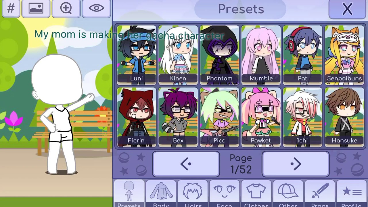 My mom made a gacha character - YouTube