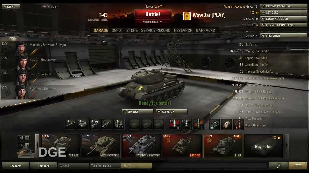 World of Tanks: The Garage Episode 32:T43 - YouTube