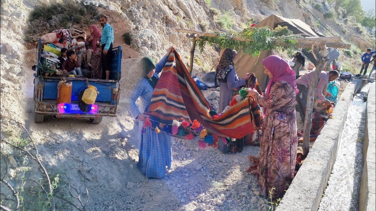 Migration of nomadic people from Garmsir region to Sardsir region - YouTube