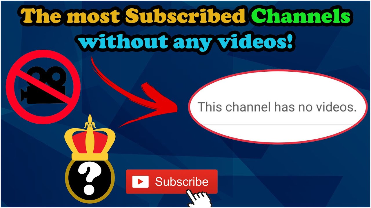 The most Subscribed Channels with no videos!! - YouTube