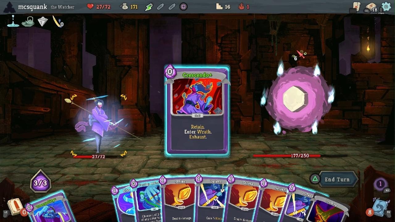 Slay the Spire - Grand Finale scenario - Watcher - YouTube