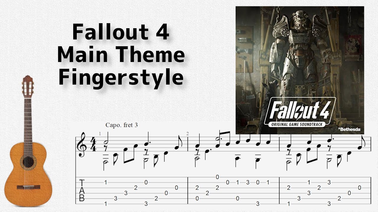 🎶 Fallout 4 Main Theme [Fingerstyle Guitar TAB] 🎸 - YouTube