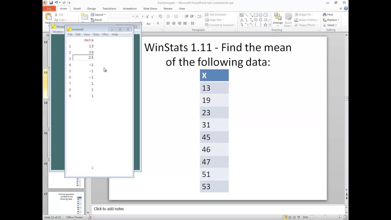 WinStats 1.11 - Statistics - Mean - YouTube