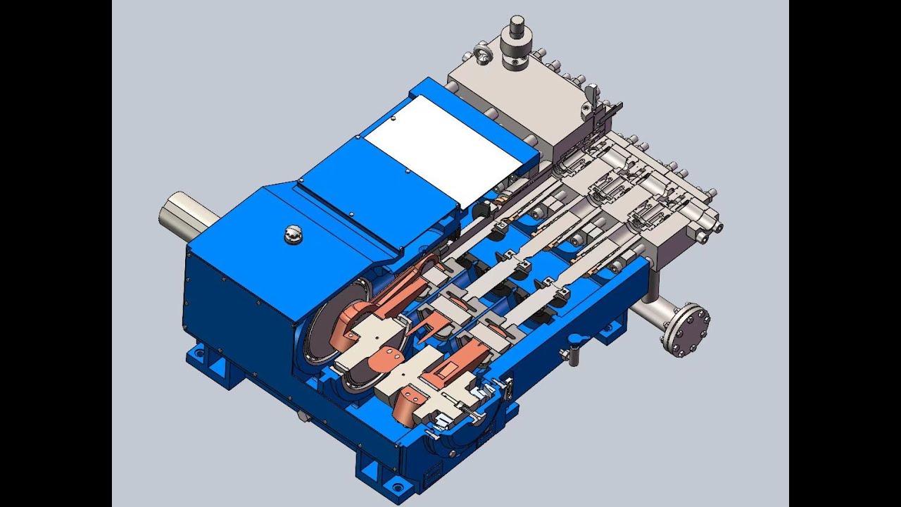 Take pictures of the assembly shop. API674 pump / plunger pump - YouTube